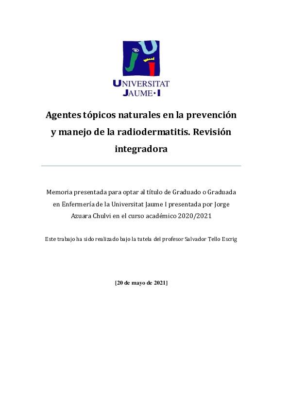 (PDF) Agentes tópicos naturales en la prevención y manejo de la ...