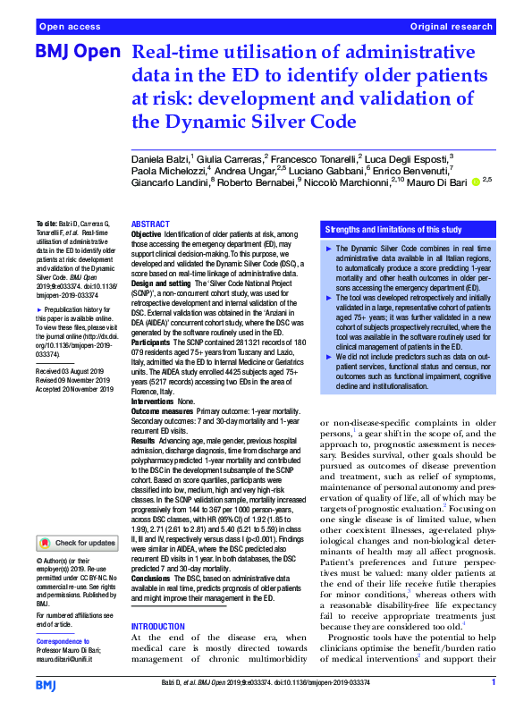 (PDF) Real-time utilisation of administrative data in the ED to ...