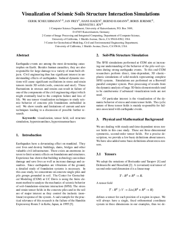 (PDF) Visualization of Seismic Soils Structure Interaction Simulations