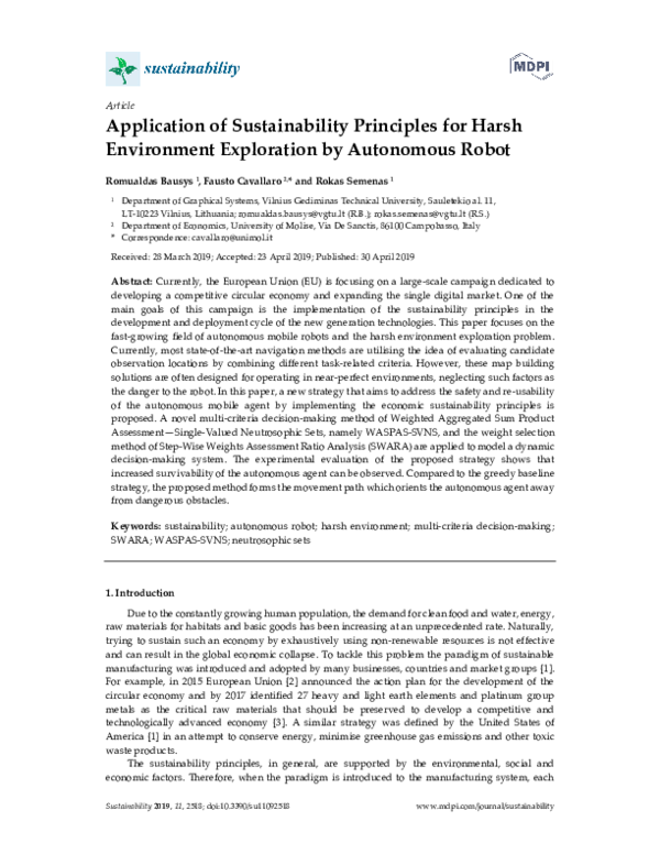 (PDF) Application of Sustainability Principles for Harsh Environment ...