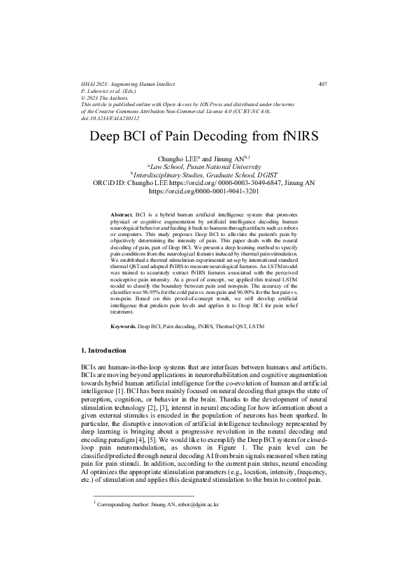 (PDF) Deep BCI of Pain Decoding from fNIRS