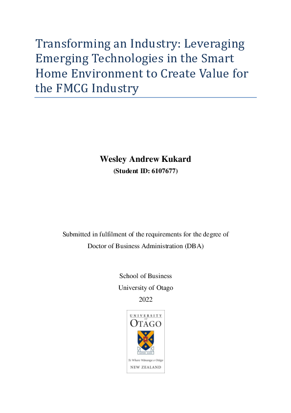 (PDF) Transforming an Industry: Leveraging Emerging Technologies in the ...