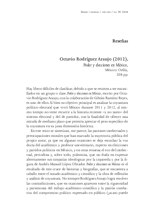 (PDF) Poder y elecciones en México