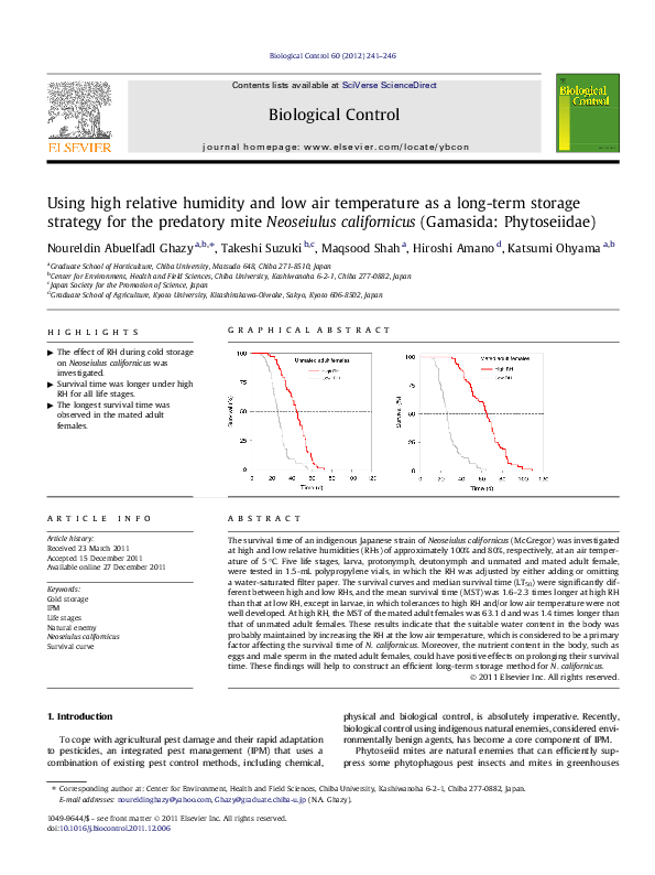 (PDF) Using high relative humidity and low air temperature as a long ...