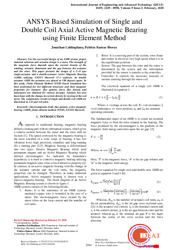 (PDF) ANSYS Based Simulation of Single and Double Coil Axial Active ...