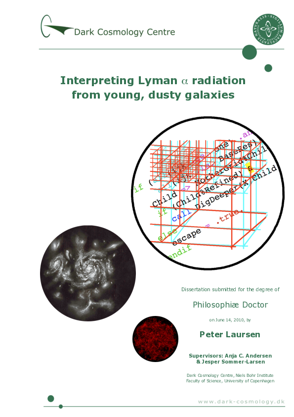(PDF) Interpreting Lyman $\alpha$ radiation from young, dusty galaxies