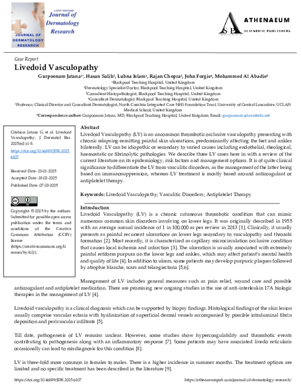 (PDF) Livedoid Vasculopathy