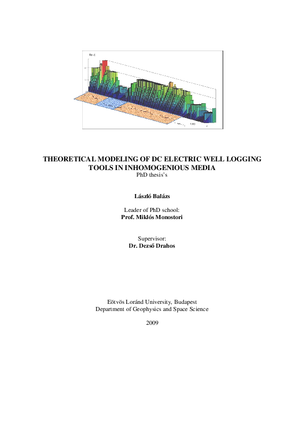 (PDF) Theoretical Modeling of DC Electric Well Logging Tools in ...