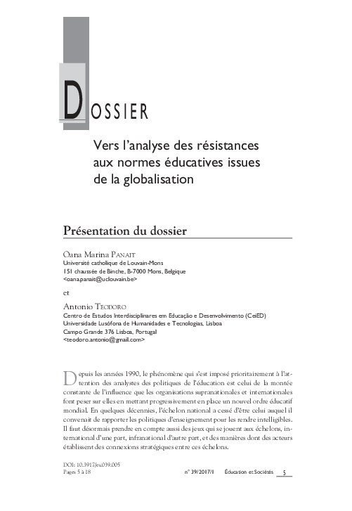 (PDF) Présentation du dossier