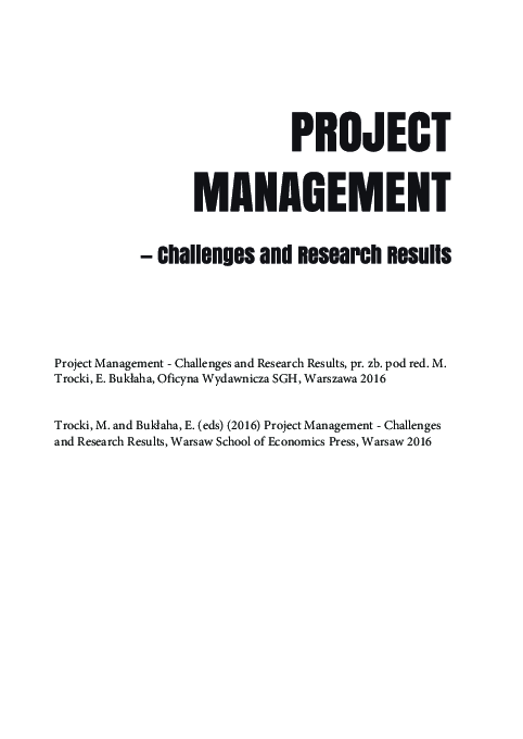 (PDF) Project Management – Challenges and Research Results