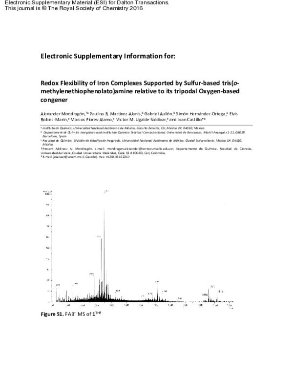 Redox flexibility of iron complexes supported by sulfur-based tris(o ...