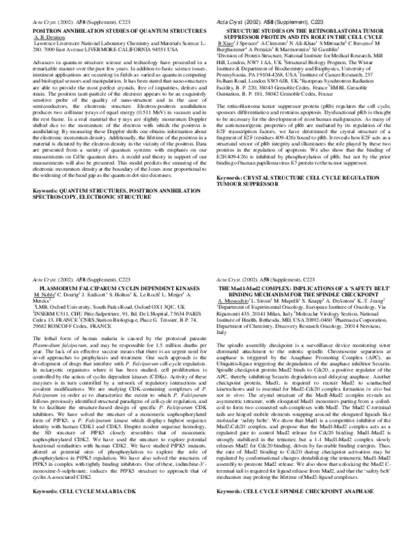(PDF) The Mad1-Mad2 complex: implications of a 'safety belt' binding mechanism for the spindle ...