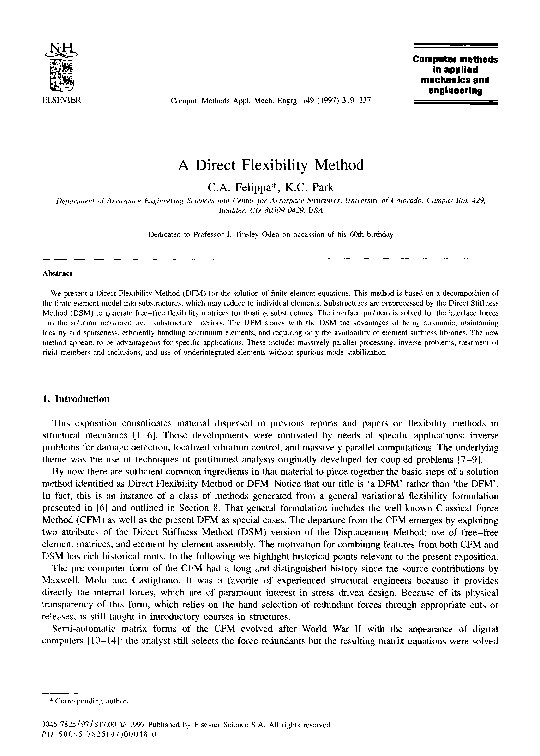 (PDF) A direct flexibility method