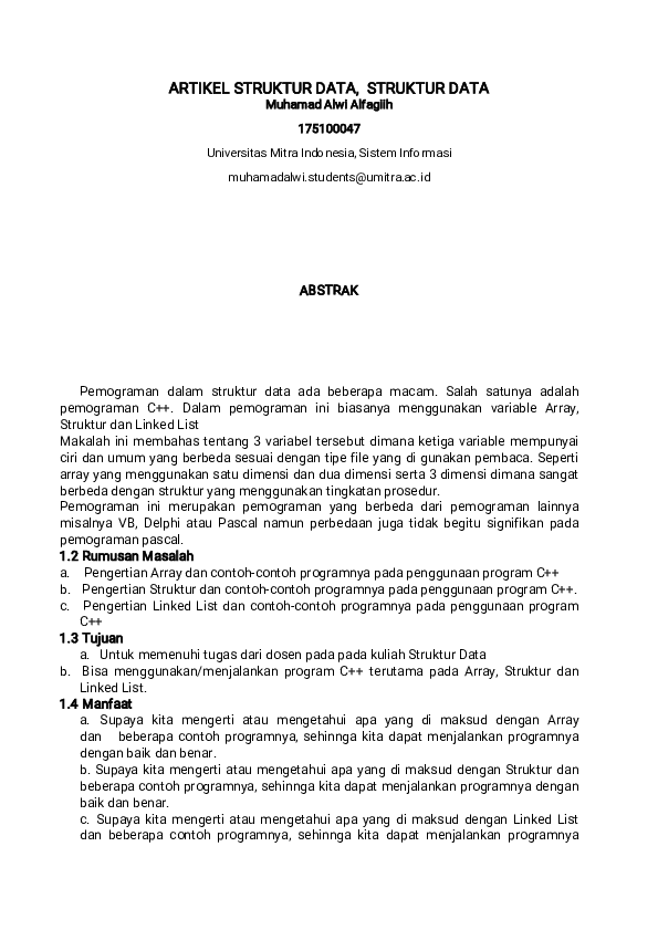 (PDF) Struktur Data