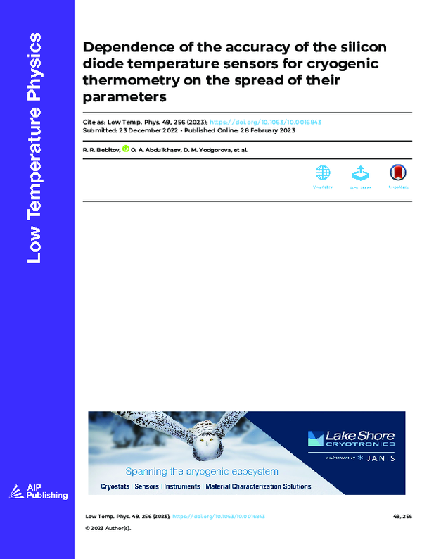 (PDF) Dependence of the accuracy of the silicon diode temperature ...
