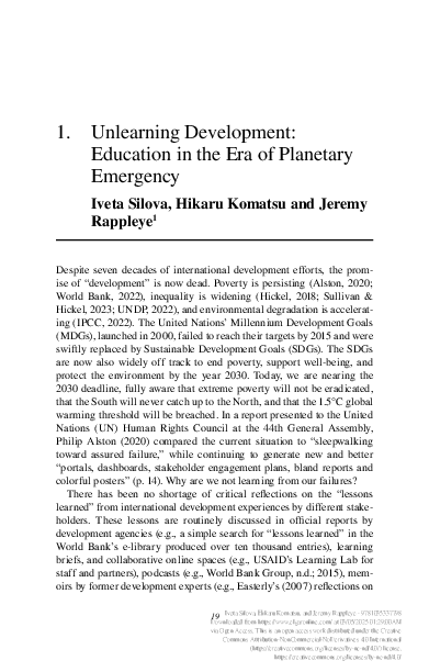 (PDF) Unlearning Development