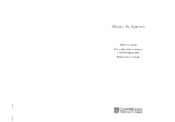 (PDF) HISTORIA DE ALEMANIA. Mary Fulbrook