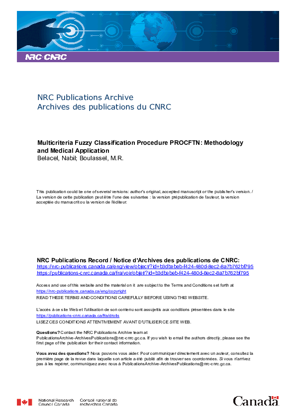 (PDF) Multicriteria fuzzy classification procedure PROCFTN: methodology ...