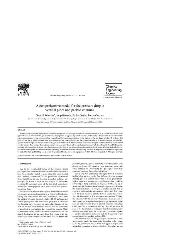 (PDF) A comprehensive model for the pressure drop in vertical pipes and ...