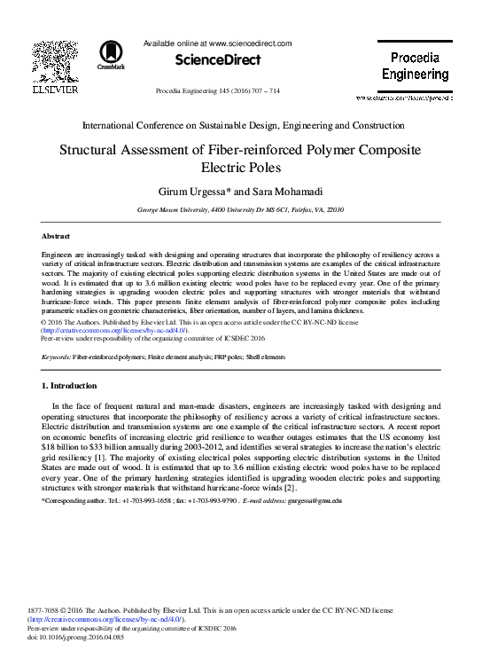 (PDF) Structural Assessment of Fiber-reinforced Polymer Composite ...