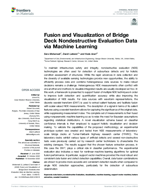 (PDF) Fusion and Visualization of Bridge Deck Nondestructive Evaluation ...