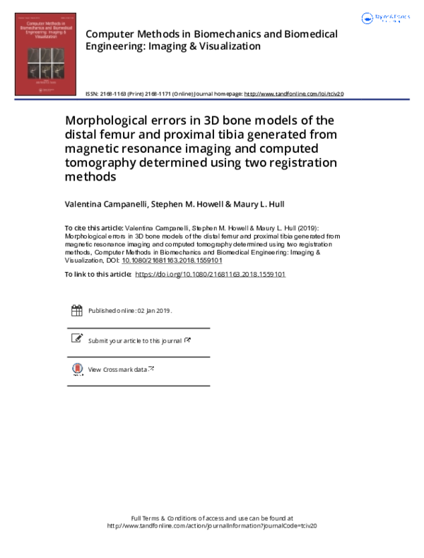 (PDF) Morphological errors in 3D bone models of the distal femur and ...