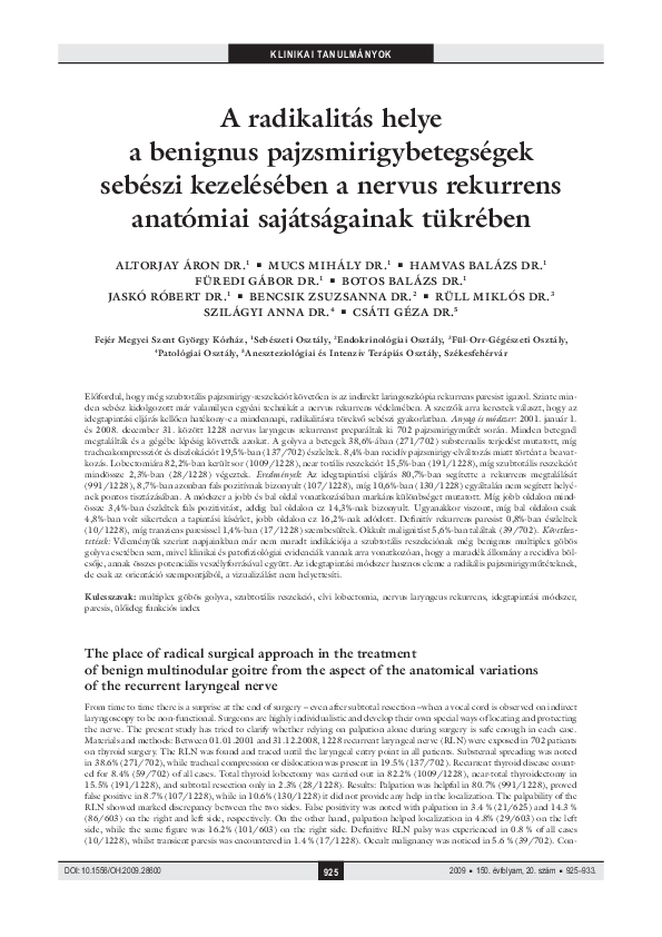 (PDF) The place of radical surgical approach in the treatment of benign ...