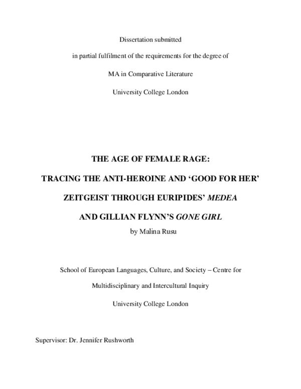 (PDF) THE AGE OF FEMALE RAGE: TRACING THE ANTI-HEROINE AND 'GOOD FOR ...
