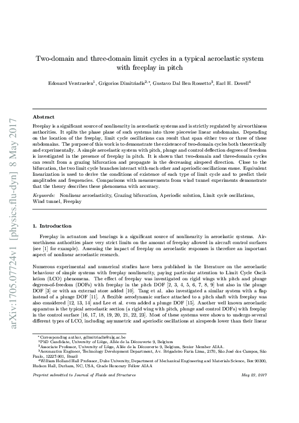 (PDF) Two-domain and three-domain limit cycles in a typical aeroelastic ...