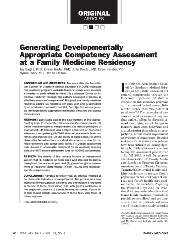 (PDF) Generating developmentally appropriate competency assessment at a ...