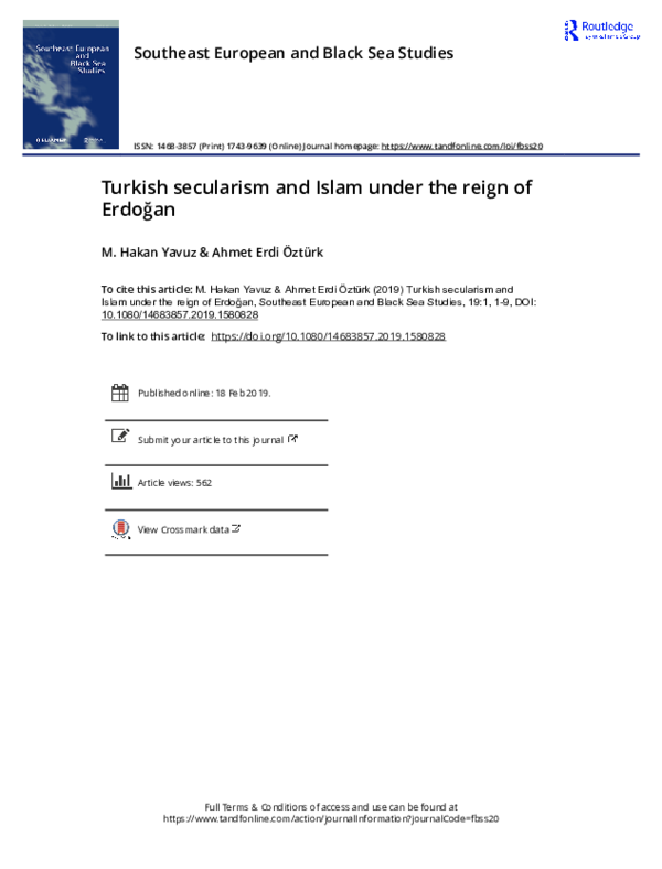 (PDF) Turkish secularism and Islam under the reign of Erdoğan