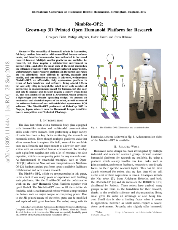 NimbRo-OP2: Grown-up 3D printed open humanoid platform for research