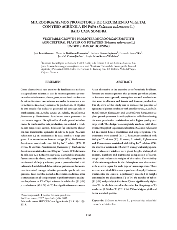 (PDF) Vegetable growth promoter microorganisms with agricultural ...