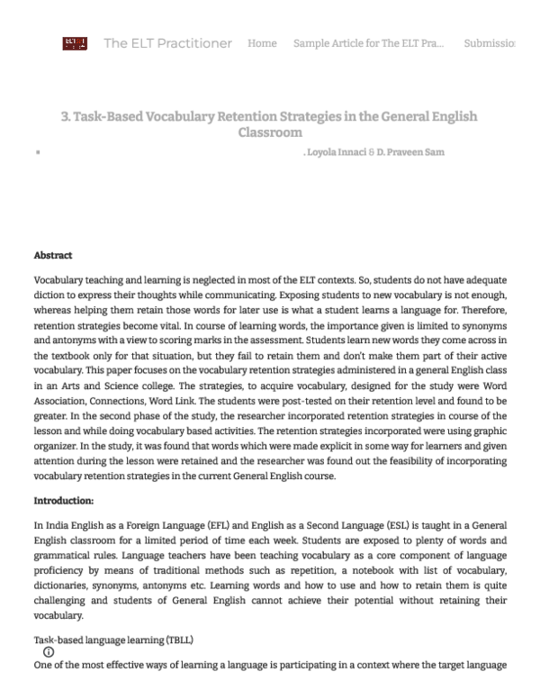(PDF) 3. Task-Based Vocabulary Retention Strategies in the General ...