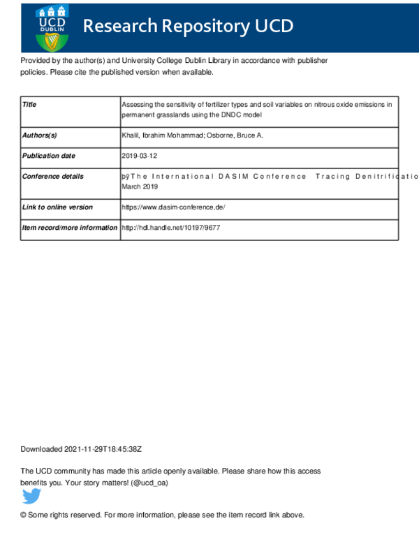 (PDF) Assessing the sensitivity of fertilizer types and soil variables ...