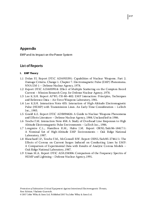 (PDF) Appendix: EMP and its Impact on the Power System