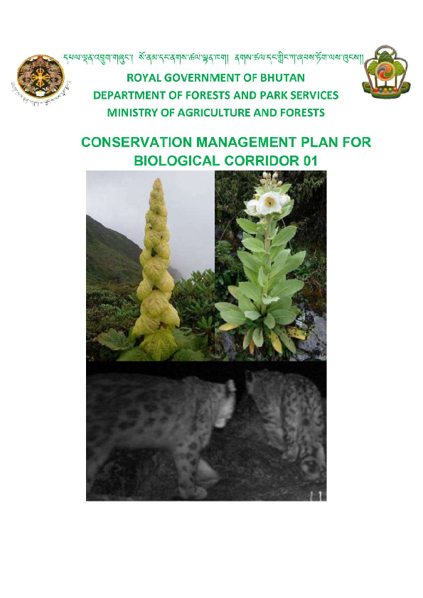 (PDF) Conservation Management Plan For Biological Corridor (01 ...