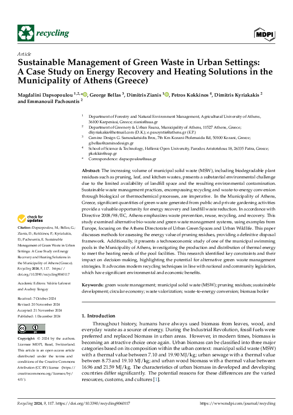 (PDF) Sustainable Management of Green Waste in Urban Settings: A Case ...
