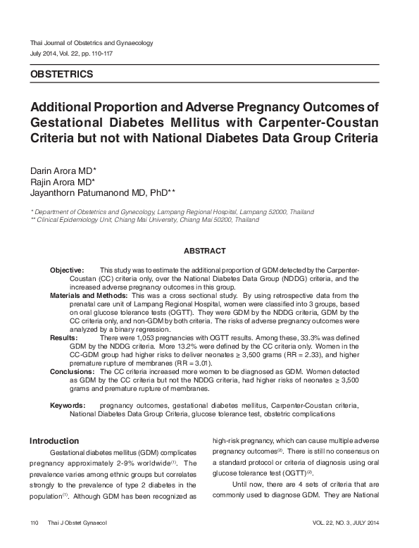 (PDF) Additional Proportion and Adverse Pregnancy Outcomes of ...
