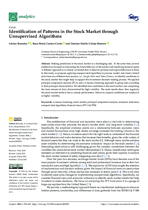 (PDF) Identification of Patterns in the Stock Market through ...