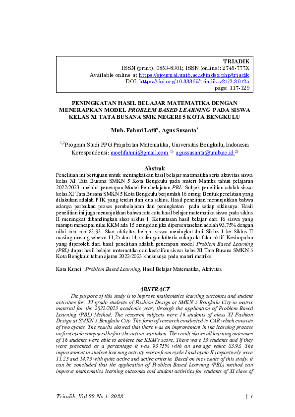 (PDF) Peningkatan Hasil Belajar Matematika Dengan Menerapkan Model ...