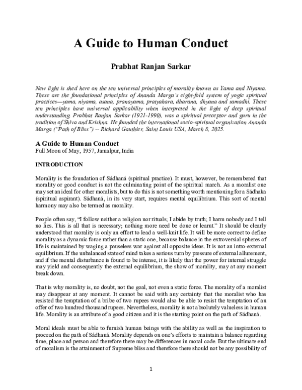 (PDF) A Guide to Human Conduct