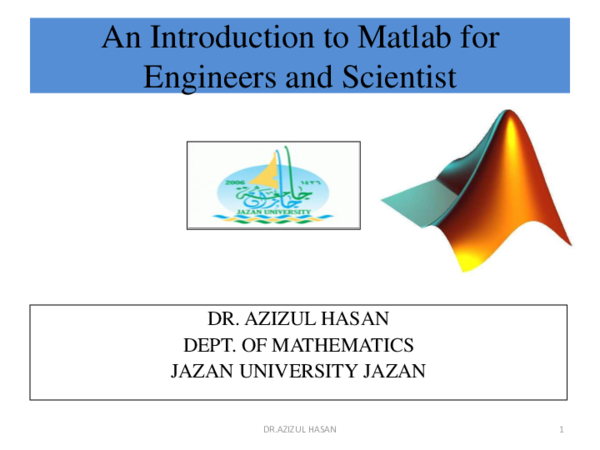 (PDF) An Introduction to Matlab for Engineering Students.