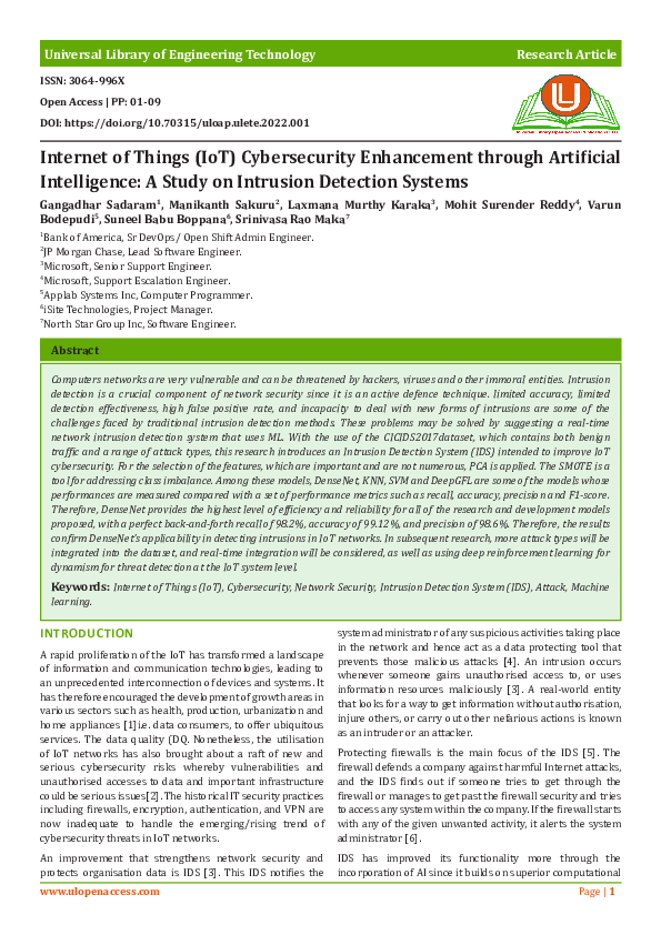(PDF) Internet of Things (IoT) Cybersecurity Enhancement through ...
