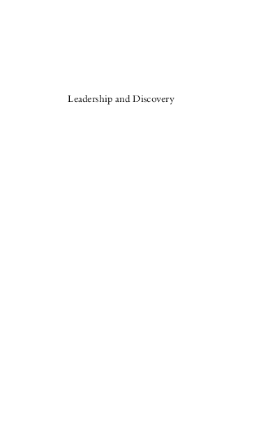 (PDF) Leadership and Discovery