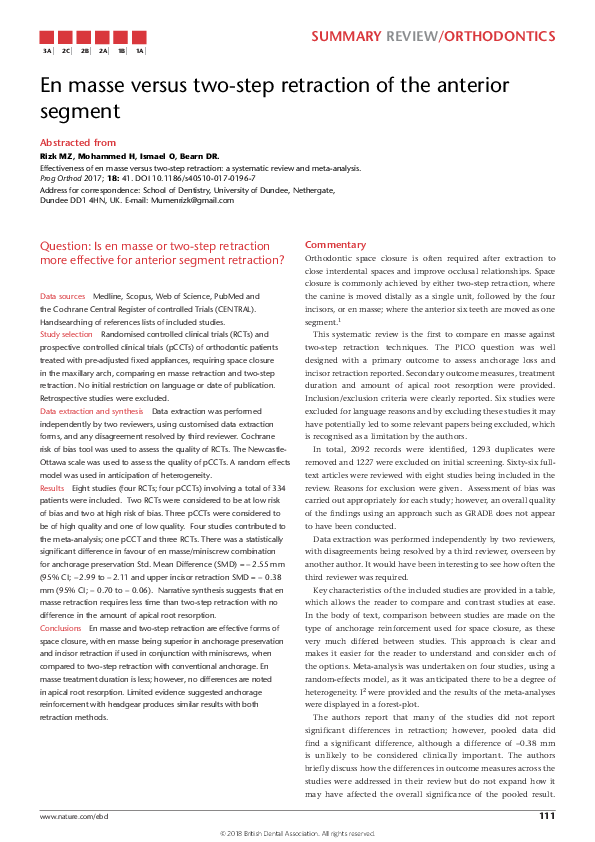 (PDF) En masse versus two-step retraction of the anterior segment