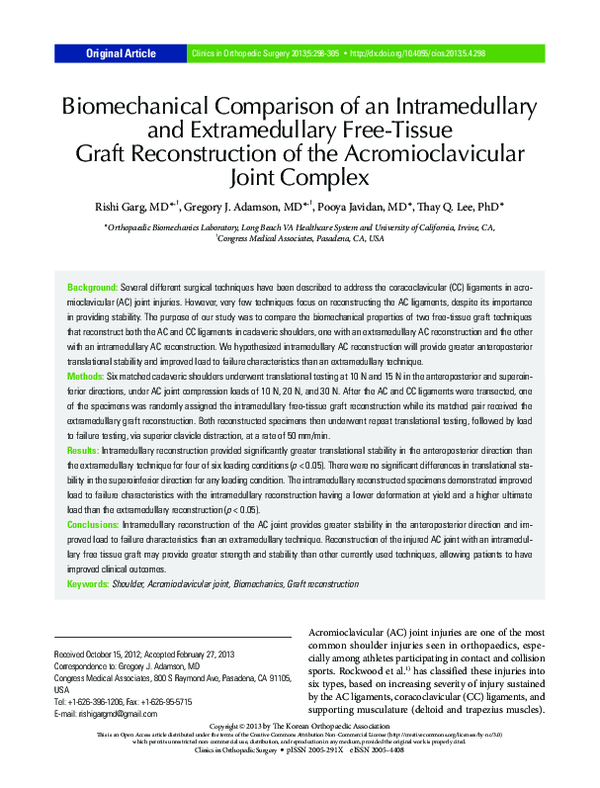 Biomechanical comparison of intramedullary and percutaneous pin fixation for proximal humeral ...