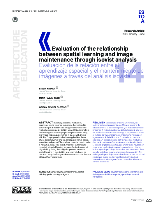 (PDF) Evaluation of the relationship between spatial learning and image maintenance through ...