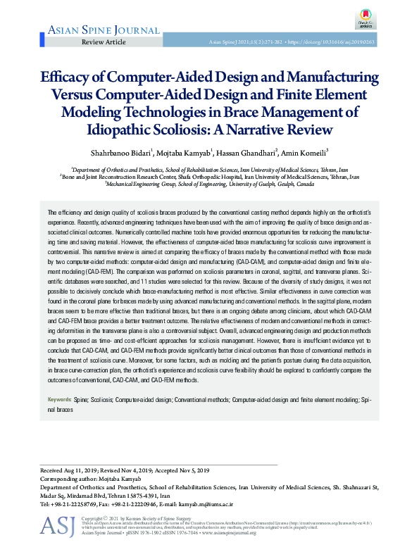 (PDF) Efficacy of Computer-Aided Design and Manufacturing Versus Computer-Aided Design and ...