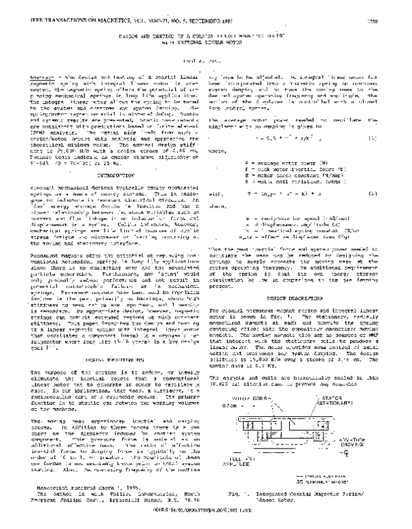 (PDF) Design and testing of a coaxial linear magnetic spring with ...